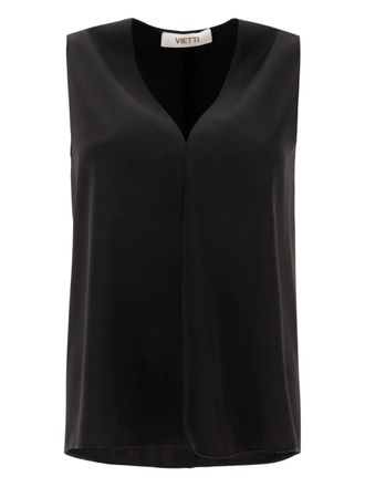 F.it haut sans manches à col v - Noir