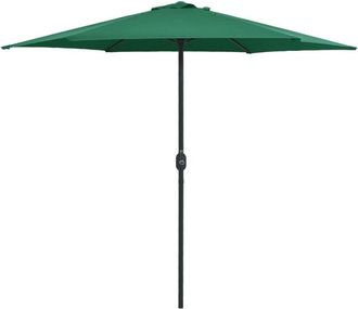 vidaXL Parasol de jardin et mât en aluminium 270x246 cm Vert vidaXL