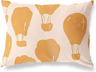 Bonamaison Le Jardin du Lin Kissen Zierkissenbezug Orange-Off Weiß Kissenbezug, Weich Bequem, Für Zuhause Autos Büro Sofa Wohnzimmer Couch Schlafzimmer Dekor, 35