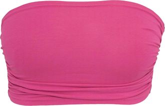 Urban Classics Damen Ladies Bandeau Top Bandeau Top,, per pack Pink (fuchsia 00106), X-Small(Herstellergr&ouml;&szlig;e: XS)