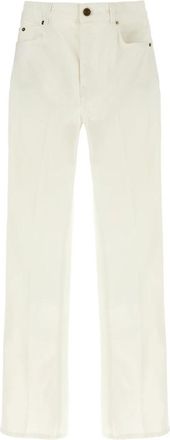 Balmain Femme, Jeans, Blanc, Taille: 40 FR Jean en denim coupe droite