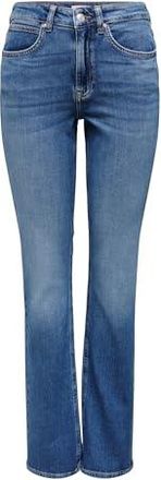 Only Onleverly MW Mini Bootcut DNM Cro187noos Jeans, Denim Bleu médium, 28W / 32L Femme