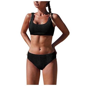 Generic Maillots De Bain- Ensemble Maillot De Bain Bikini Sexy &agrave; Bretelles Unies pour Femme