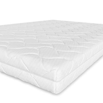 Amazon Basics Matelas 7 Zones en Mousse Confort, Moyenne Ferme (H3), Blanc, 90 x 200 x 15 cm, Blanc