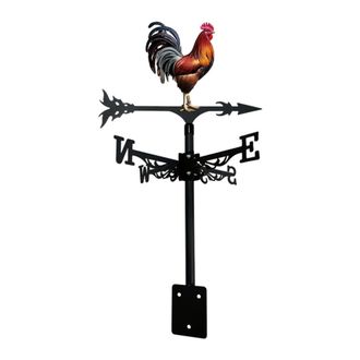 Generic Wetterfahne aus Metall, Hahn, Hof, Scheune, Ornament, buntes Dach, lebendiger Hahn, Windrichtungsanzeiger, Garten-Kunstdekor f&uuml;r den Au&szlig;enbereich (F)