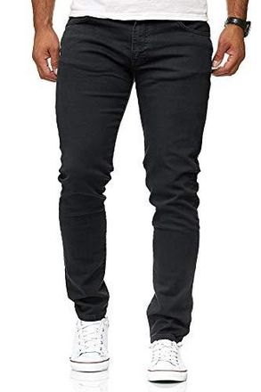 Red Bridge Redbridge Hommes Denim Jeans Coupe Slim Chino de Base Occasionnels Pantalon,Noir,30W / 32L