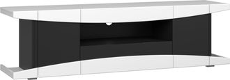 Trendteam Level Up - TV-Schrank - Wei&szlig;/Schwarz - Gaming-Lowboard passend f&uuml;r z.B. PlayStation 5 - (BxHxT) 180 x 52 x 42 cm - Mit verdeckten Griffmulden und Soft