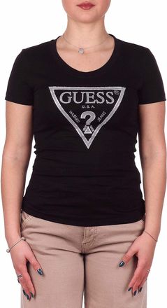 Guess Shiny Triangle W5RI11J1314 Kurzarm-T-Shirt, Schwarz, Large
