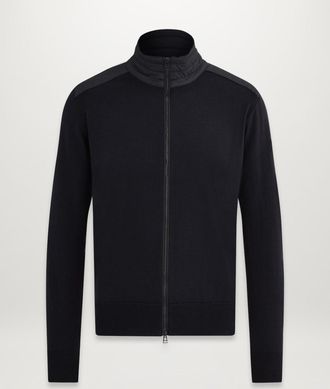 Belstaff Belstaff Kelby Cardigan Mit Reißverschluss für Herren Merino Wool Schwarz 2XL