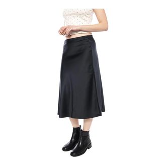Levi's Ariel Midi Slip Skirt - - Skirts - Damen - Schwarzk - L