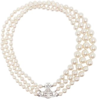 Vivienne Westwood Halskette - Bijoux Platinumcreamrosewhite - Gr. unisize - in Mehrfarbig - f&uuml;r Damen