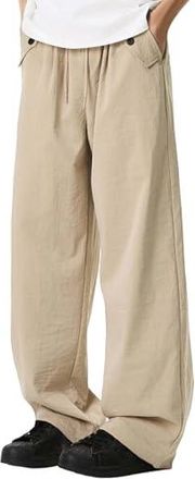 Generic Jogging Homme Pantalon Jogging Homme Pantalon Survetement Homme Confortable Classique - Pantalon &Eacute;t&eacute; Homme Slim Extensible avec Bouton - D&eacute;contract&eacute;, 