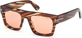Tom Ford unisex, Accessoires, Brun, Taille: 53 MM Fausto Lunettes de soleil