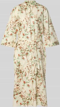 Fynch-Hatton Hemdblusenkleid im Allover-Look mit Bindeg&uuml;rtel