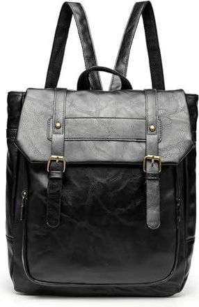 Generic Sac &agrave; dos tendance en cuir synth&eacute;tique style japonais Kawaii pour adolescentes, Noir, 400.00x250.00x150.00mm/15.75x9.84x5.91inch