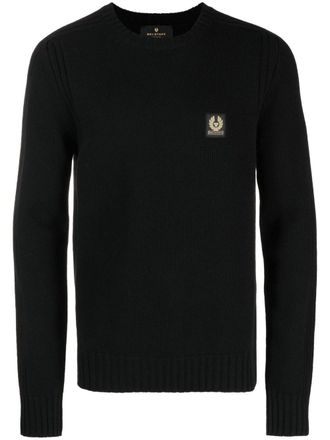 Belstaff sweat en laine à patch logo - Noir