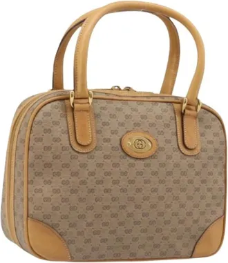 Gucci Sac &agrave; main Pre-owned Micro Small GG Canvas - Femme - Pre-owned - Beige - Taille: ONE Size