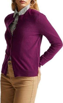 Benetton Maglia Coreana M/L 1002d5485 Cardigan, Aubergine, L Femme