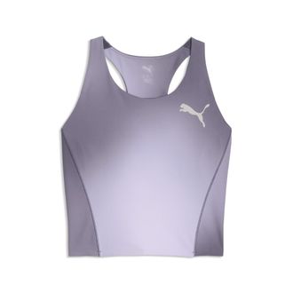 Puma Lightspeed Bedrucktes Crop-Lauftop Damen, Accessoires, Grau, XXS