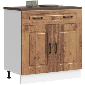 vidaXL Vidaxl - Armoire de cuisine Kalmar vieux bois bois ding&eacute;nierie