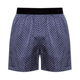 Tom Ford Homme, Sous-v&ecirc;tements, Bleu, Taille: XL Boxers en coton avec logo