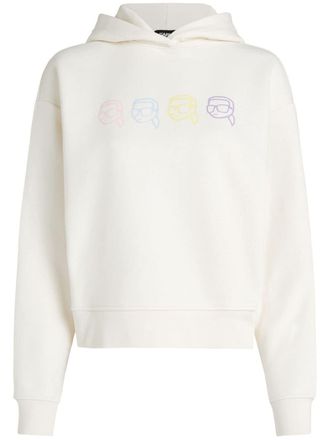 Karl Lagerfeld Ikon Outline Hoodie - Weiß
