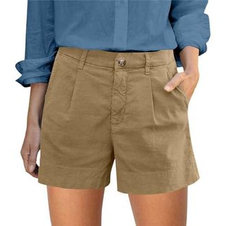 Generic Bermuda Femme avec Poches Grande Habill&eacute; Cher Tweed Vetements Laine Paperbag Eau Electrostimulation Calecon Slim Roi Petit Ajust&eacute; Bermudafemme Chair S