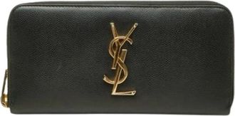 Saint Laurent Portefeuille long (bi-pli) Pre-owned - Femme - Pre-owned - Noir - Taille: ONE Size