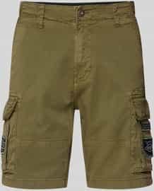 Petrol Industries Regular Fit Bermudas mit Cargotaschen