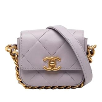 Chanel Pre-owned Mini Flap - Femme - Pre-owned - Violet - Taille: ONE Size