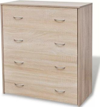Les Tendances Commode 4 tiroirs bois de ch&ecirc;ne clair Jack