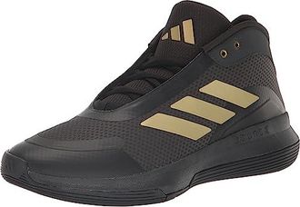 adidas Unisex Bounce Legends Sneaker, Carbon/Gold Metallic/Core Black, 11 US Men