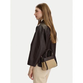 Calvin Klein Handtasche Calvin Klein Ck Canvas Mini Tote Crossbody LV04F3504G Braun