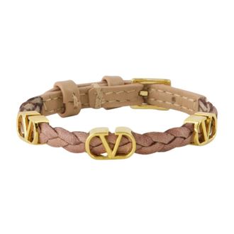 Valentino Garavani Femme, Accessoires, Rose, Taille: ONE Size Vlogo Leather Bracelet