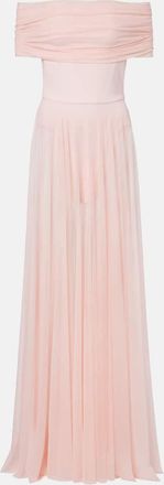 Norma Kamali Robe longue en r&eacute;sille