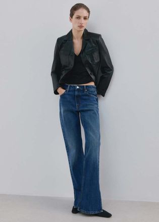 Mango Top ajust&eacute; d&eacute;collet&eacute; en V noir - Femme - XXS - MANGO