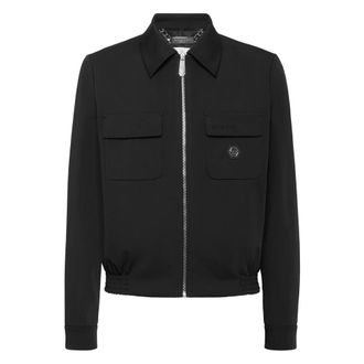 Philipp Plein Homme, Vestes, Noir, Taille: 2XL Blouson en nylon