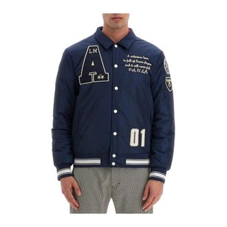La Martina Blaue Bomberjacke aus Polyester - - Jackets - Herren - Blau - 2XL