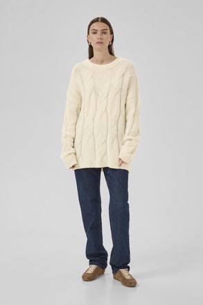MY ESSENTIAL WARDROBE Strickpullover WillMW Oversize fit white