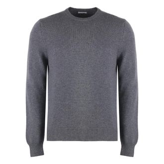 Malo Uma361 Cashmere Rundhalspullover - - Knitwear - Herren - Grau - 4XL