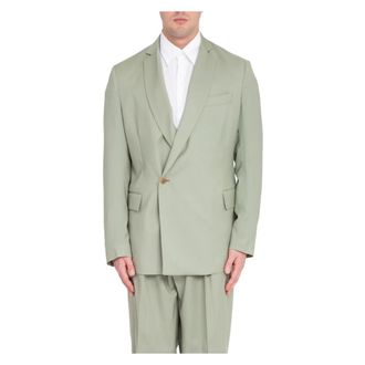 Costumein 1-Knopf-Wollblazer in 7007 - - Jackets - Herren - Gr&uuml;n - M