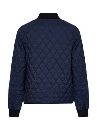 Burberry Mens Jacket Quilted Nylon Navy Blue Polyamide Bomber