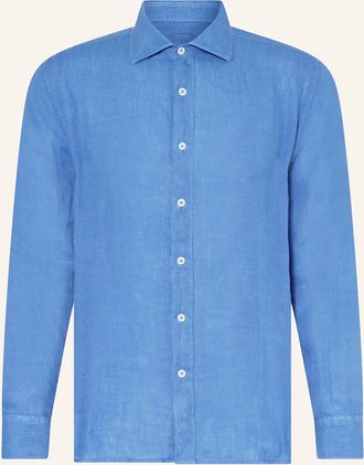 120% Lino 120%Lino Leinenhemd Slim Fit blau