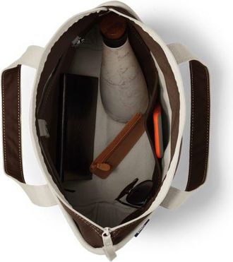 Lands End Mittelgroße Canvastasche mit Reißverschluss, Damen, Größe:null regular, Braun, Baumwolle, by Lands End