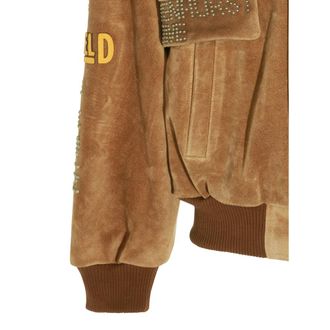 Paly Hollywood Calf-Suede Graphic Print Jacket - Brown