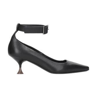 3Juin Schwarze Lederschuhe mit Logoschnalle - - Shoes - Damen - Schwarzk - 38 EU