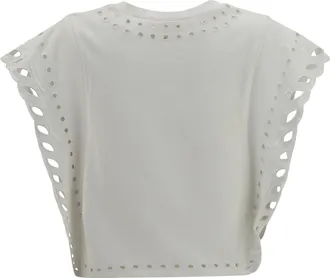 Isabel Marant Womens Odyle Cotton T-Shirt Ecru T-Shirts And Polos