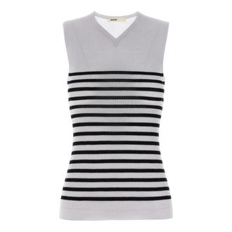 Khaite Renato Rippen-Top aus Stretch-Merinowolle - - Knitwear - Damen - Mehrfarbig - M