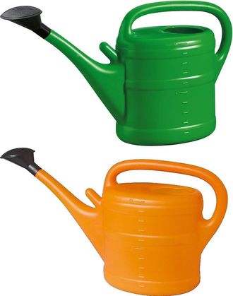 Kova&T 2X Gießkanne 10L GRÜN + ORANGE + 1x KÜHLSCHRANKMAGNET! Giesskanne Kunststoff für groß & klein Garten & Zimmerpflanzen Gießkannen Gieskanne Gieskannen 