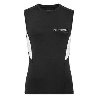 Plein Sport Homme, Tops, Noir, Taille: XL T-shirt Technique Sans Manches en Jersey